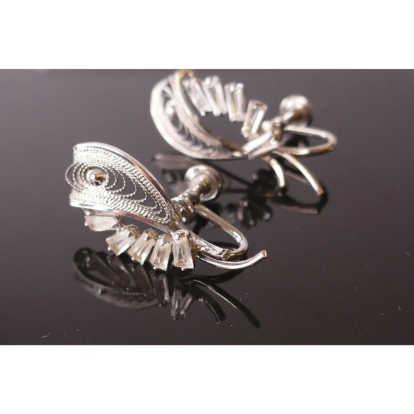 Am Lee | Jewelry | Signed Am Lee Sterling Silver Earring With Crystals ...